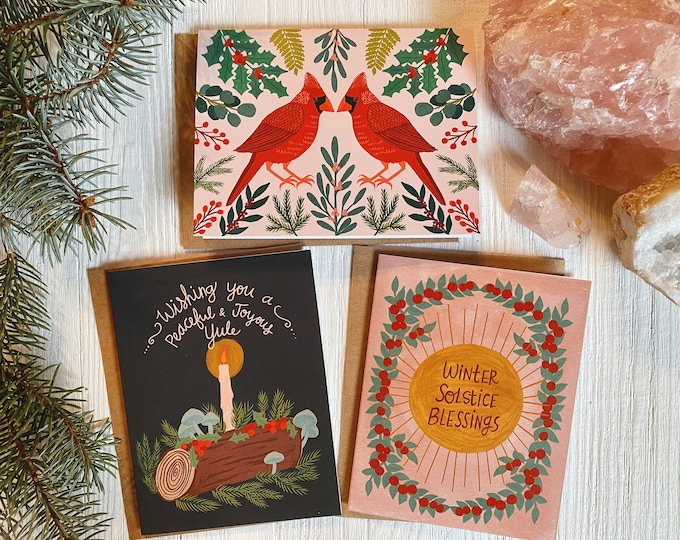 Winter Solstice Festivities Card - Etsy