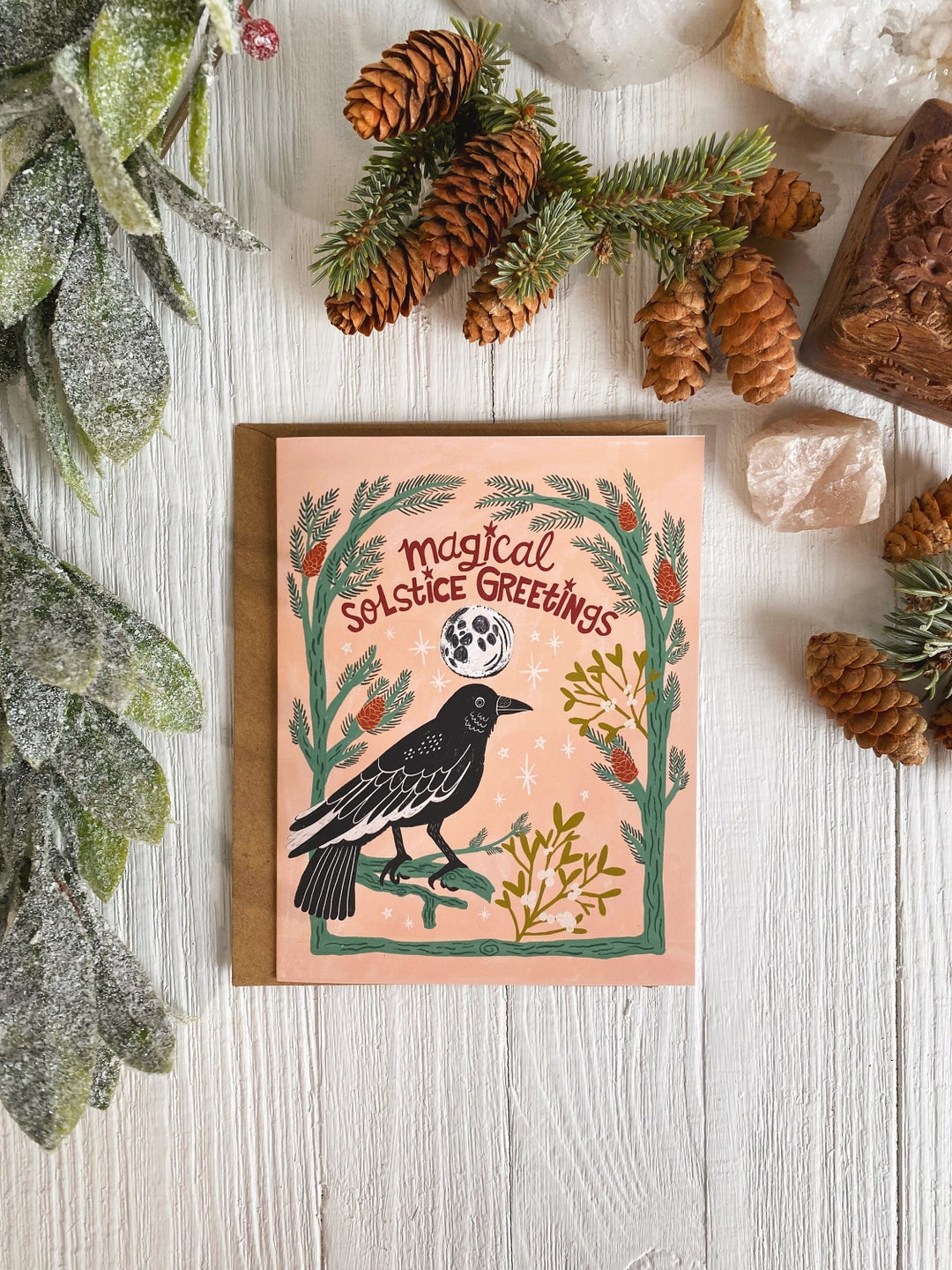Winter Solstice Card, Yule Card, Holiday Card Set, Blank Cards With ...