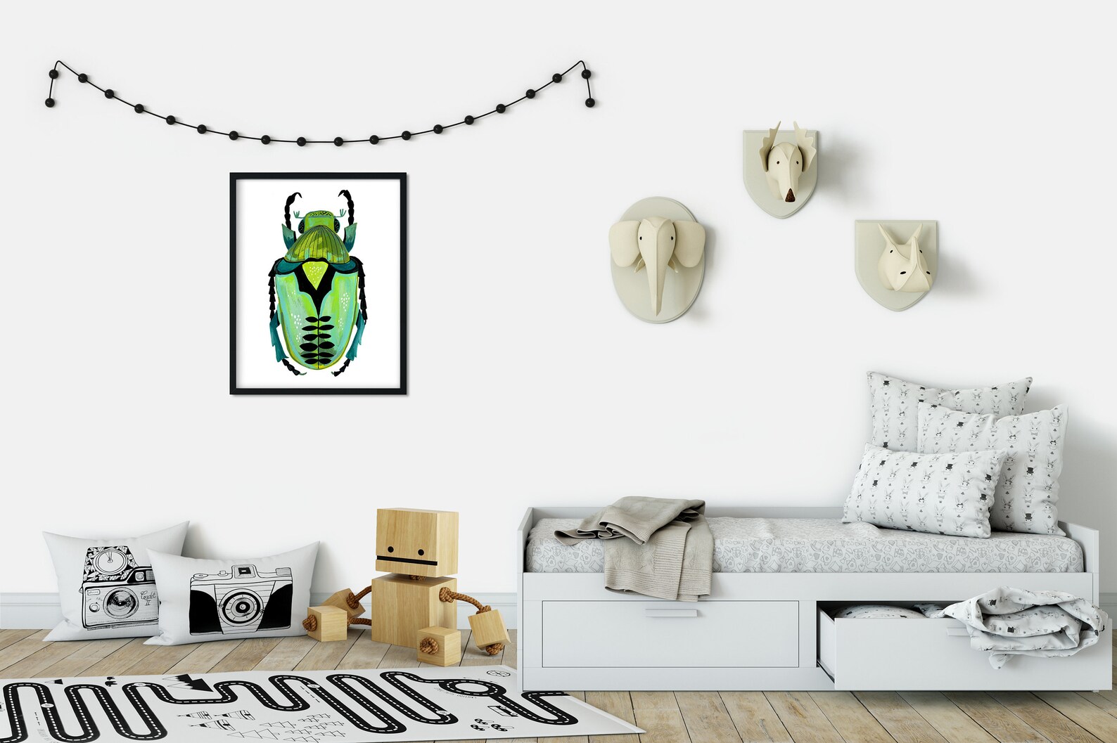 Insect Print Kids Room Decor Nursery Wall Art Bug | Etsy