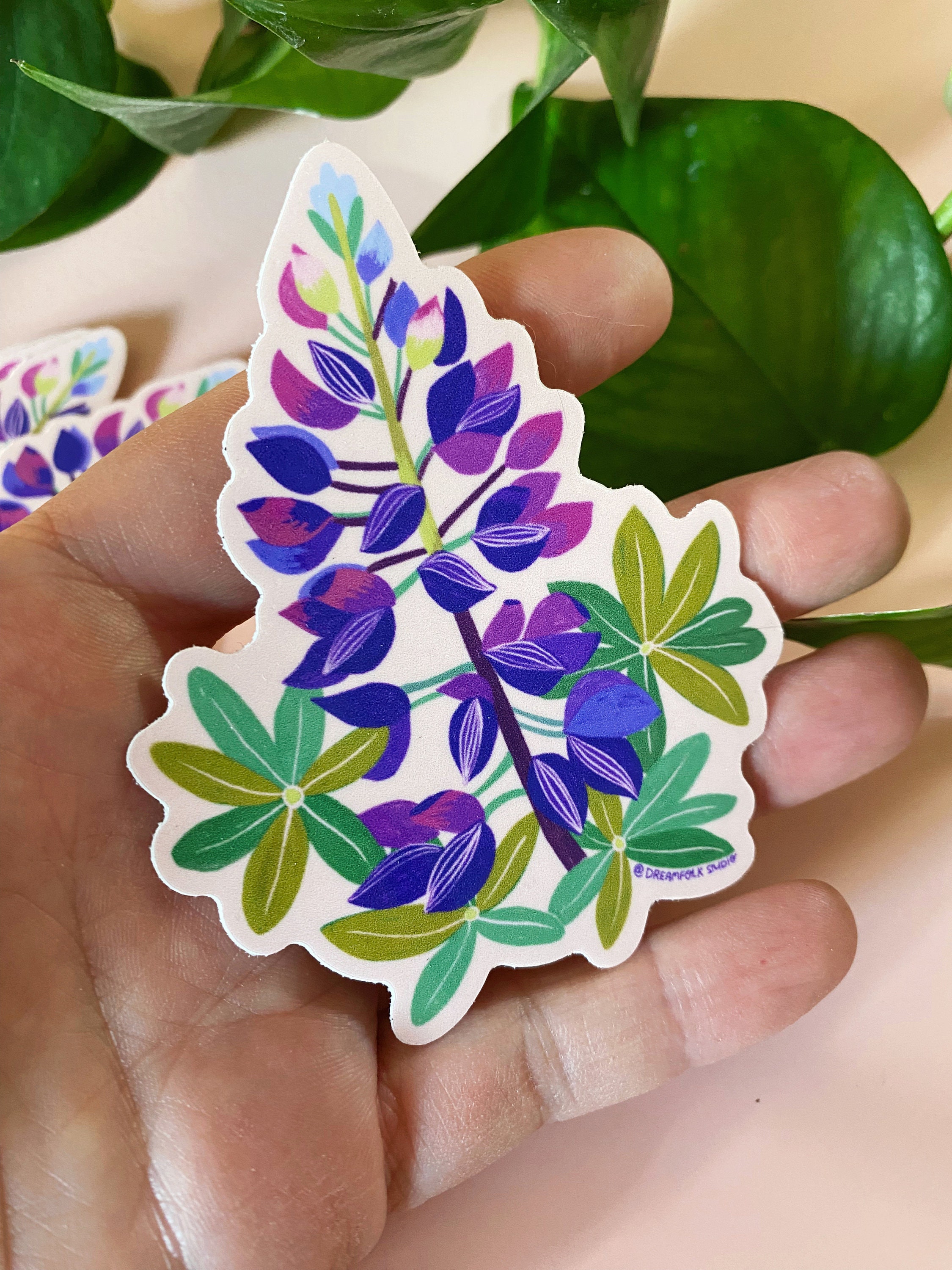 Lupine Sticker, Pacific Northwest Wildflower Decal, Flower Lover Gift ...