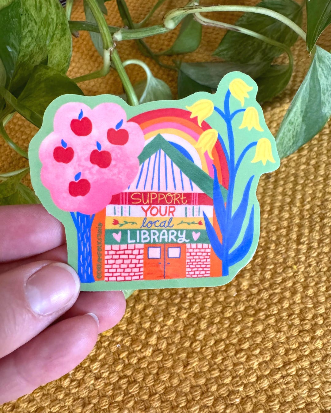 Support Your Local Library Sticker, Book Lover Gift, Activist Stickers ...