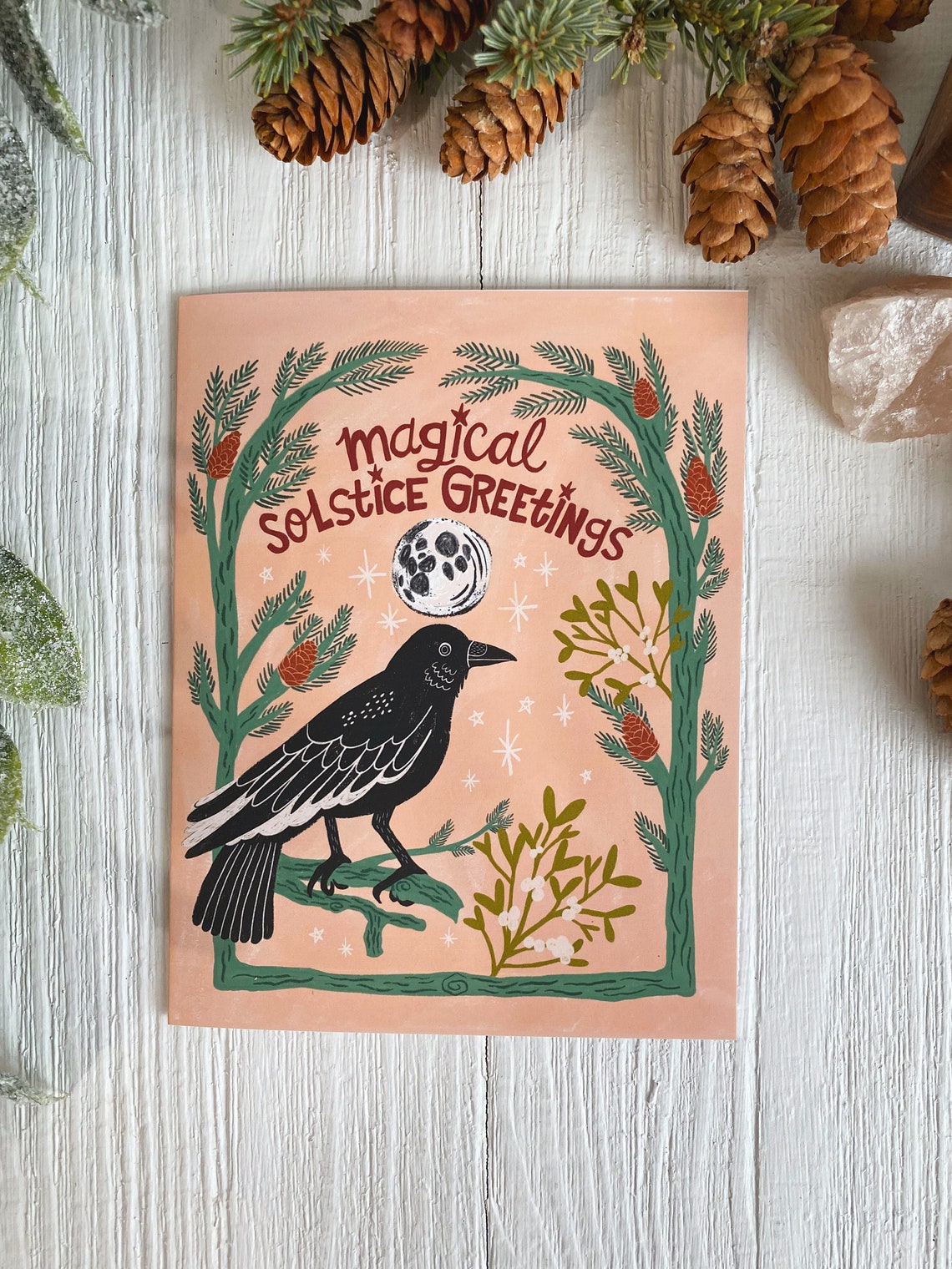 Winter Solstice Cards Yule Greeting Cards Xmas Notecard - Etsy