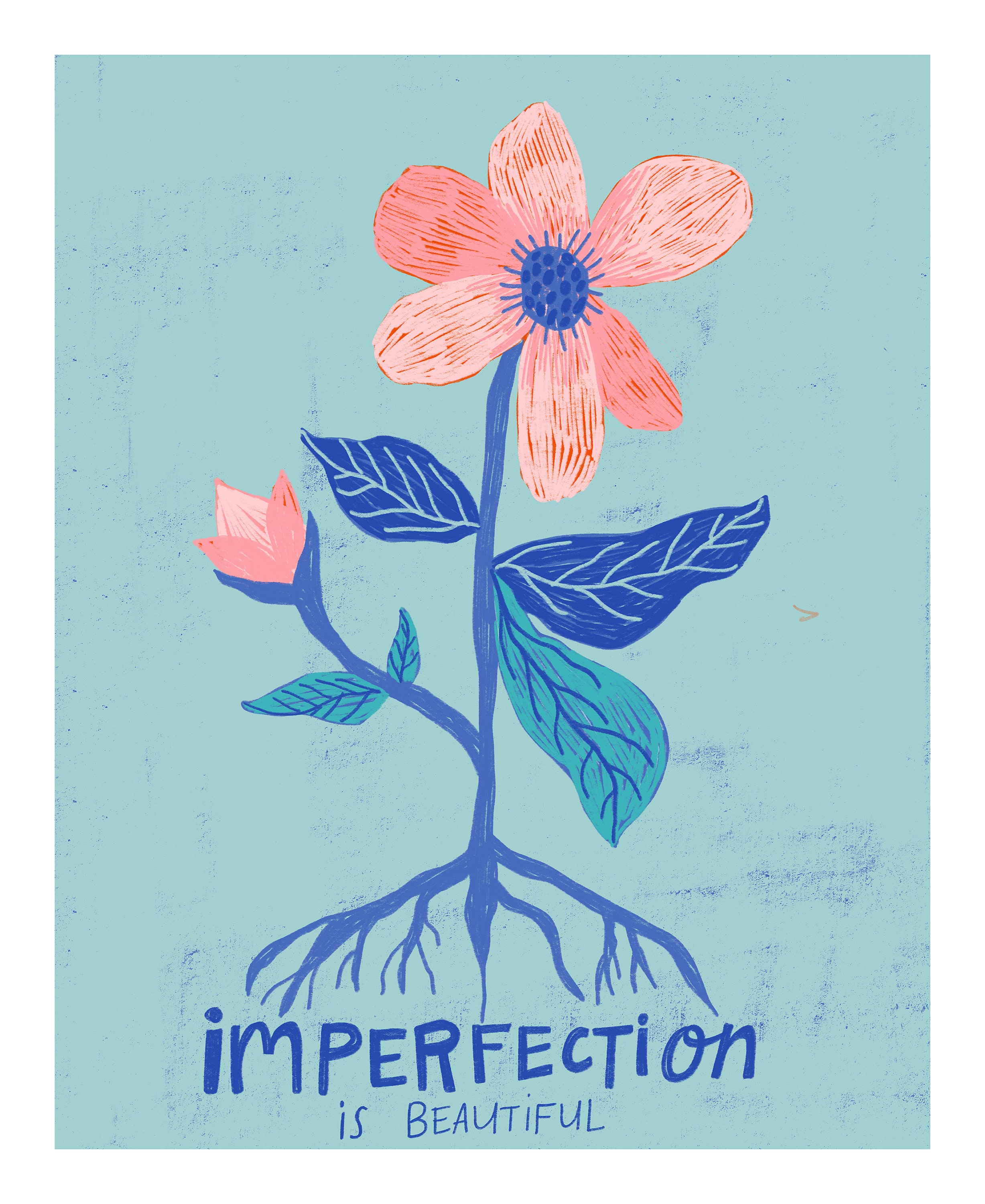 Imperfection is Beautiful Self Love Art Self Care Gift | Etsy
