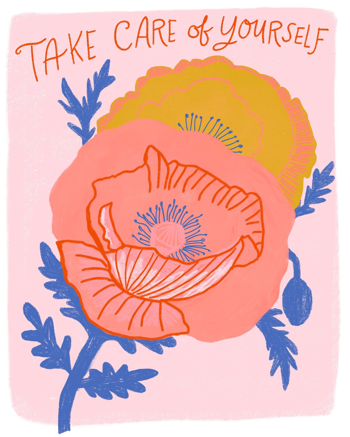 Take Care of Yourself Card Encouragement Card for Friend - Etsy