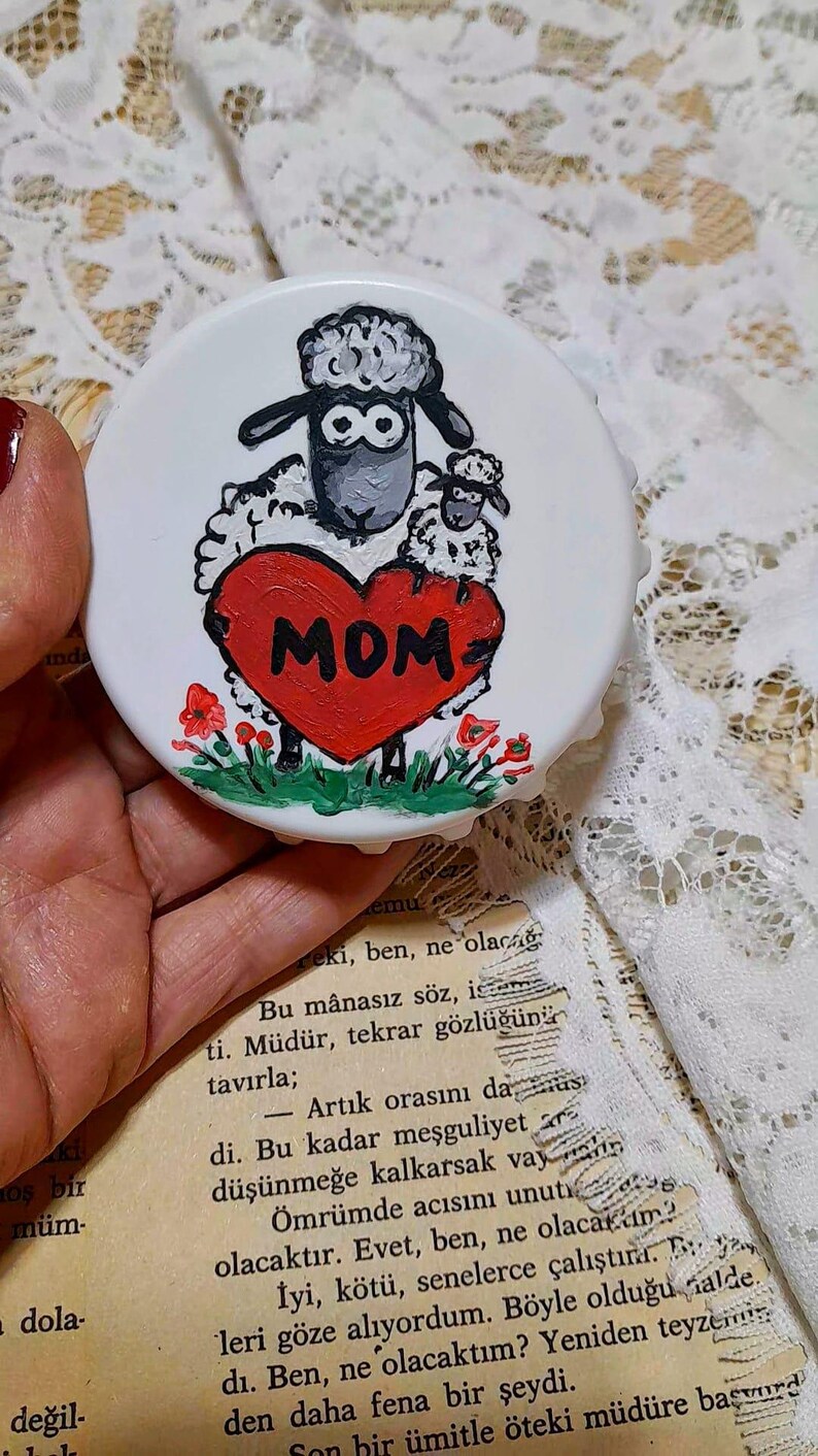 Hand-painted Chicken Fridge Magnet Bottle Opener, Mother's Day Kitchen ...