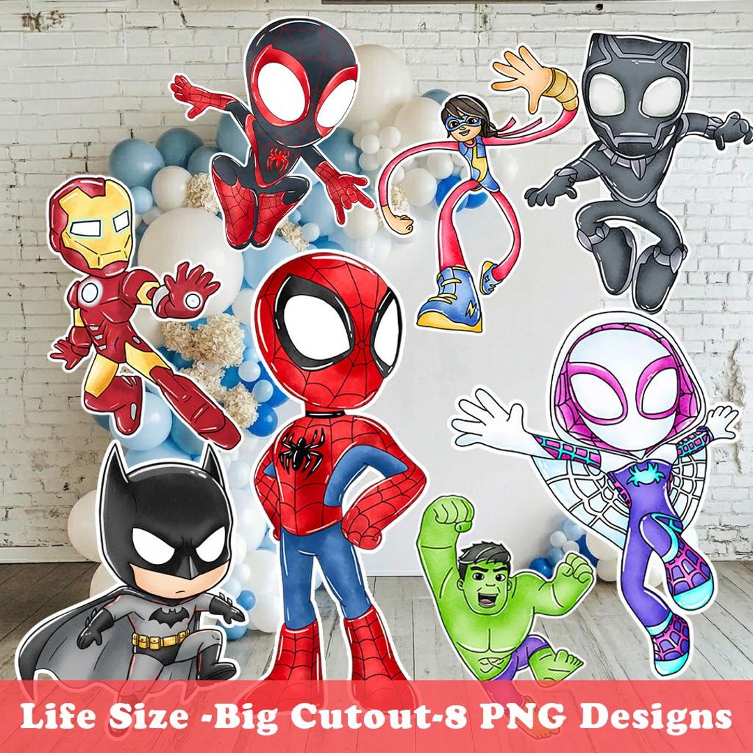 Spidey and Hisamazing Friends, 8 Printable Life-size Character Cutouts ...