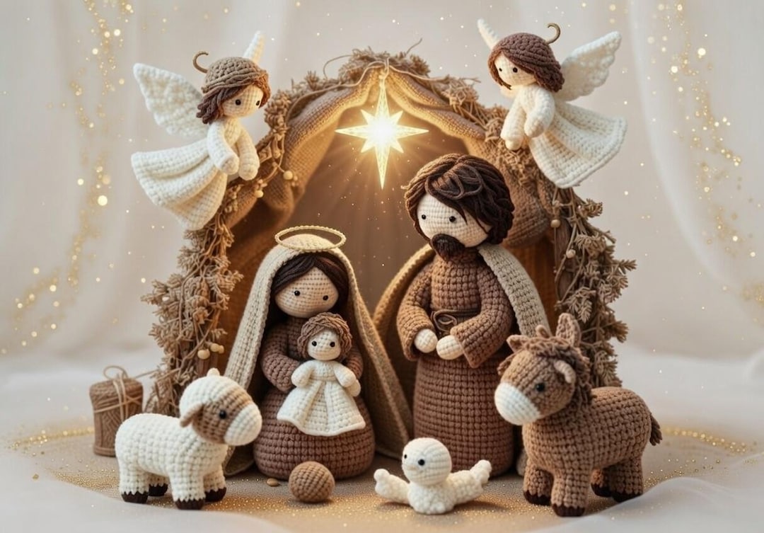 Crochet Nativity Manger Set Pattern – Amigurumi Christmas Figures (PDF ...