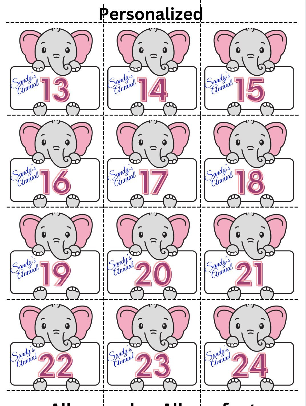 White Elephant Gift Exchange Numbers - Etsy