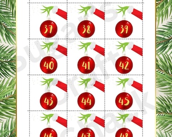 White Elephant Gift Exchange Number Cards Printable Instant Digital ...