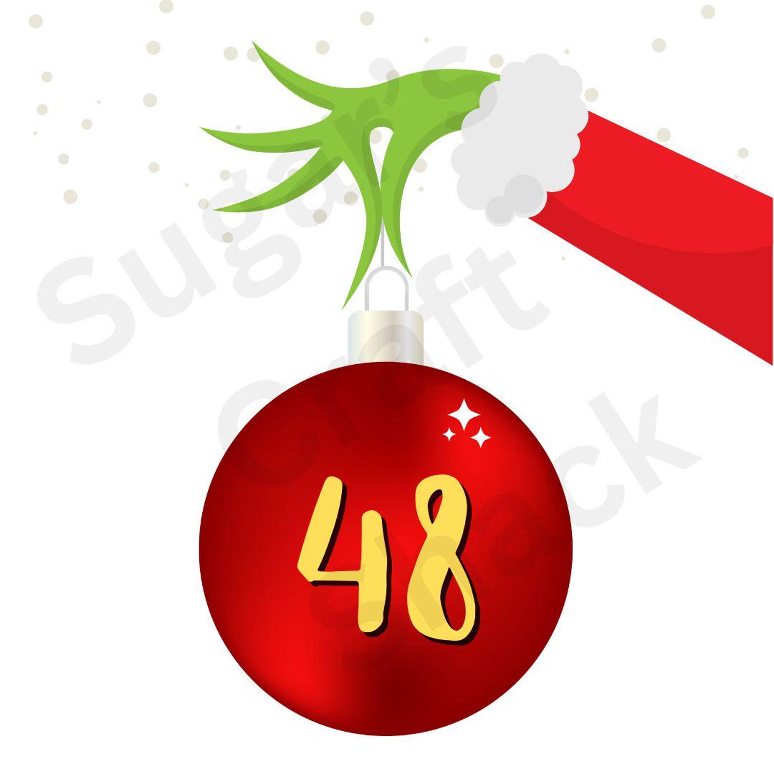 Grinchy - White Elephant Gift Exchange Numbers - Etsy UK