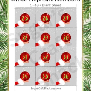 Glamorous White Elephant Gift Exchange Numbers - Etsy