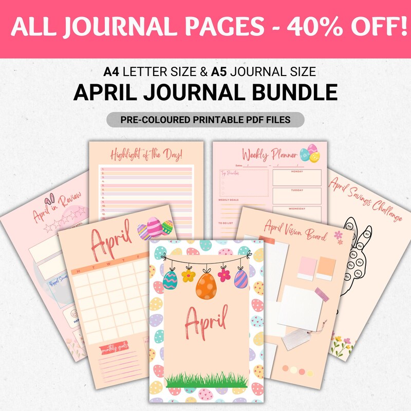 April Habit Tracker - Etsy