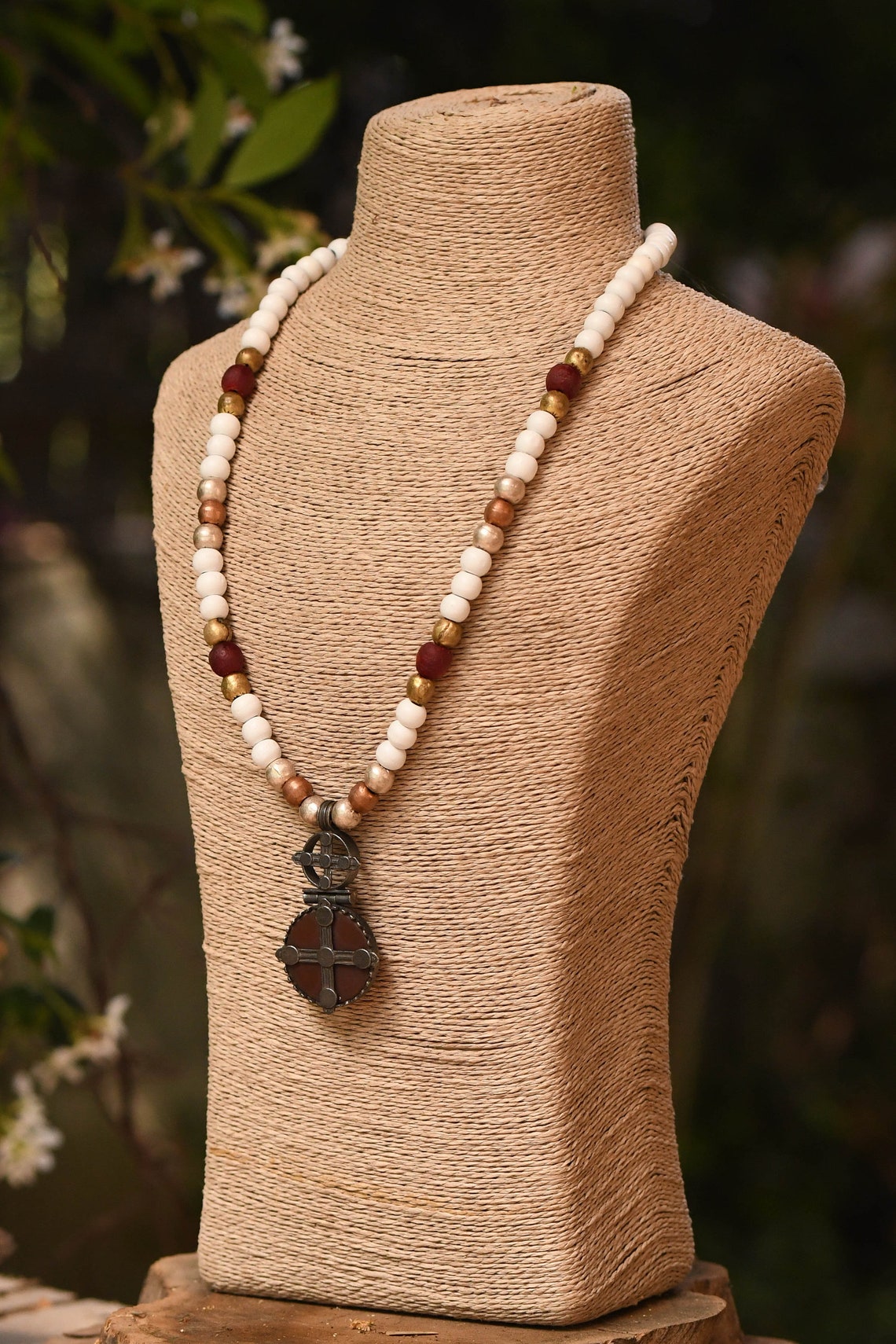 Cross Necklace Red Gemstone Cross Gemstone Christian - Etsy