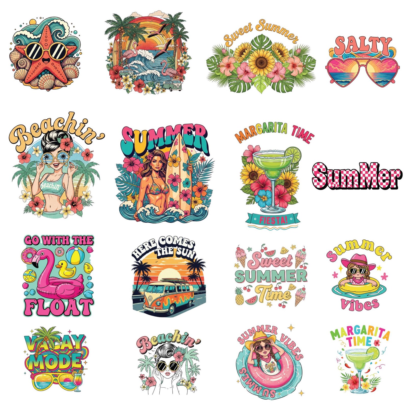 60+ Mega Summer SVG Bundle Beach Tropical Designs, Vacation PNG Clipart ...