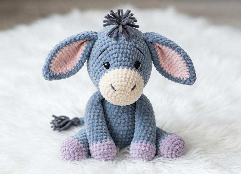 Crochet Donkey Pattern PDF | Amigurumi Donkey Crochet Pattern | Soft ...