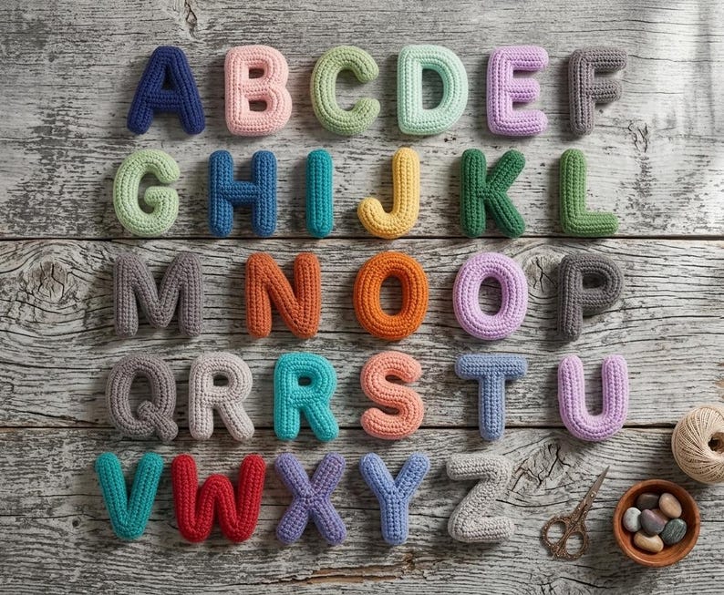 Crochet Alphabet PDF Pattern | Full A-Z Alphabet Crochet Letters Set ...