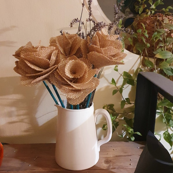 Hessian Flowers - Etsy UK