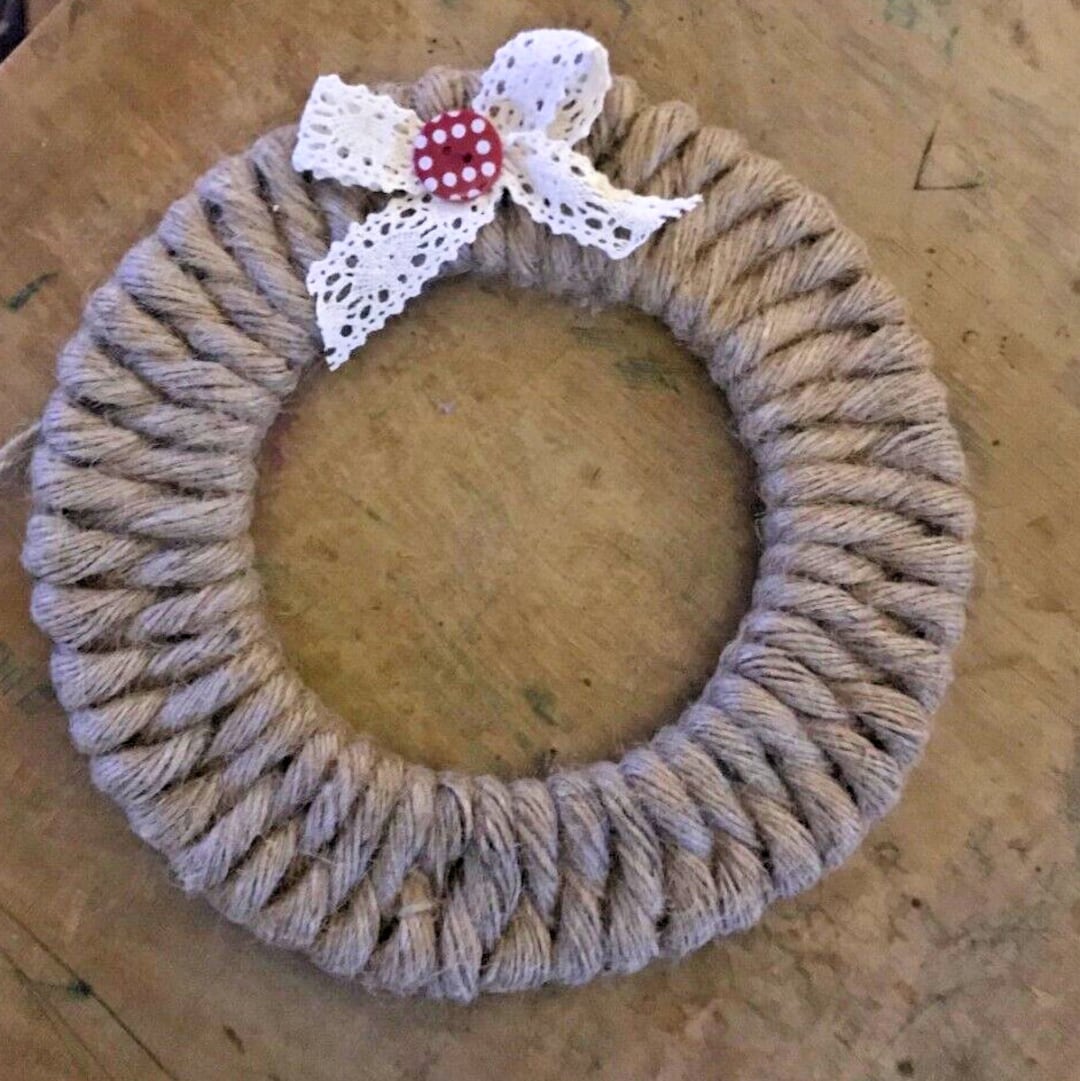 Jute Rope Wreath 8 Inch - Etsy