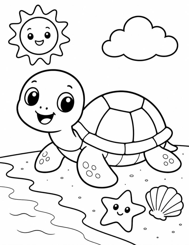 Summer Animal Coloring Pages for Kids, 30 Printable Preschool Coloring ...