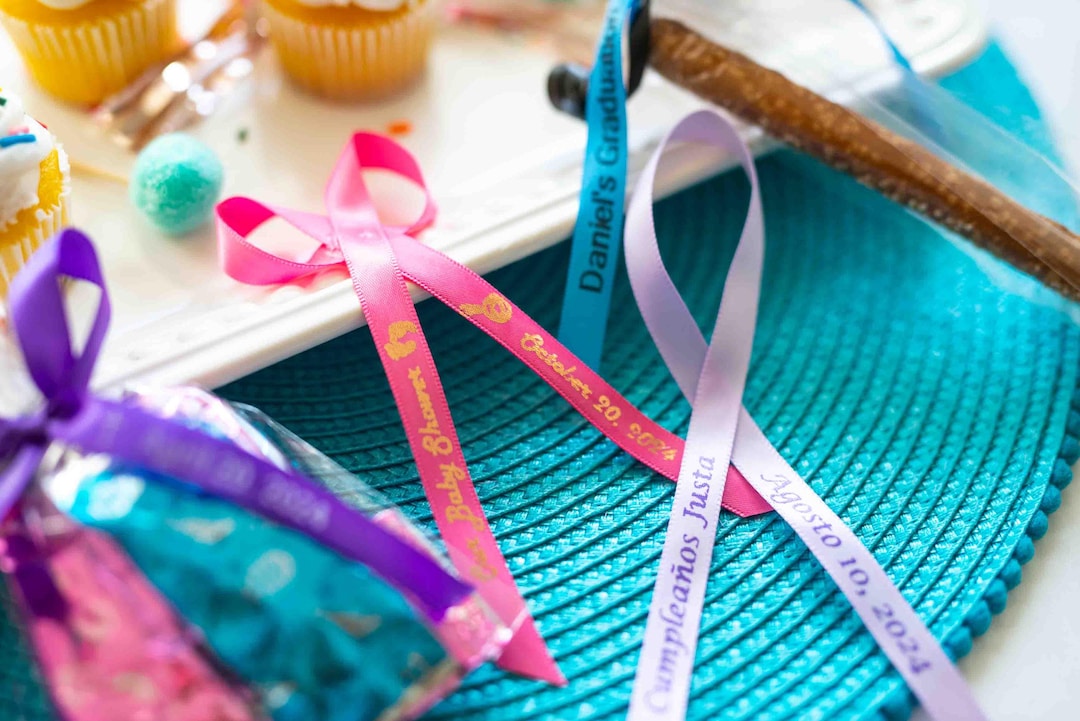 Personalized Favor Ribbons: Custom Printed 3/8" Ribbon-favor Ribbons ...