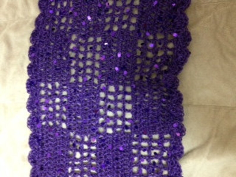 Filet Wrap Crochet Pattern PDF Pattern Designed Using Red | Etsy