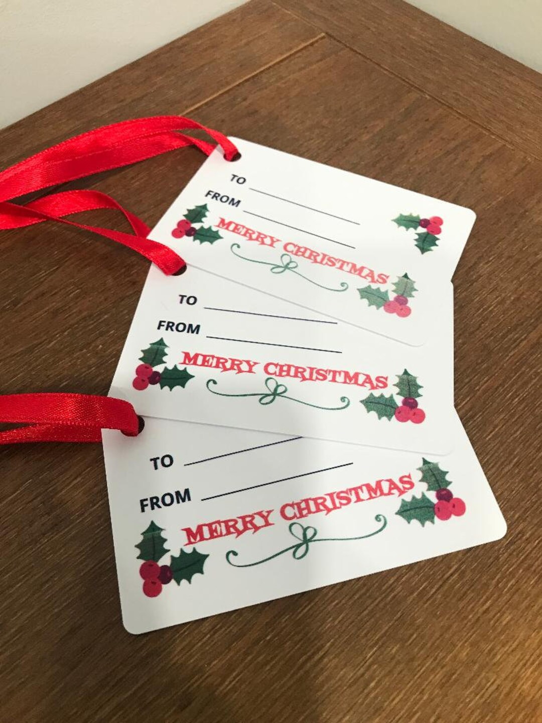 Merry Christmas Gift Tags PVC Plastic Tags Printed Plastic Gift Tags ...