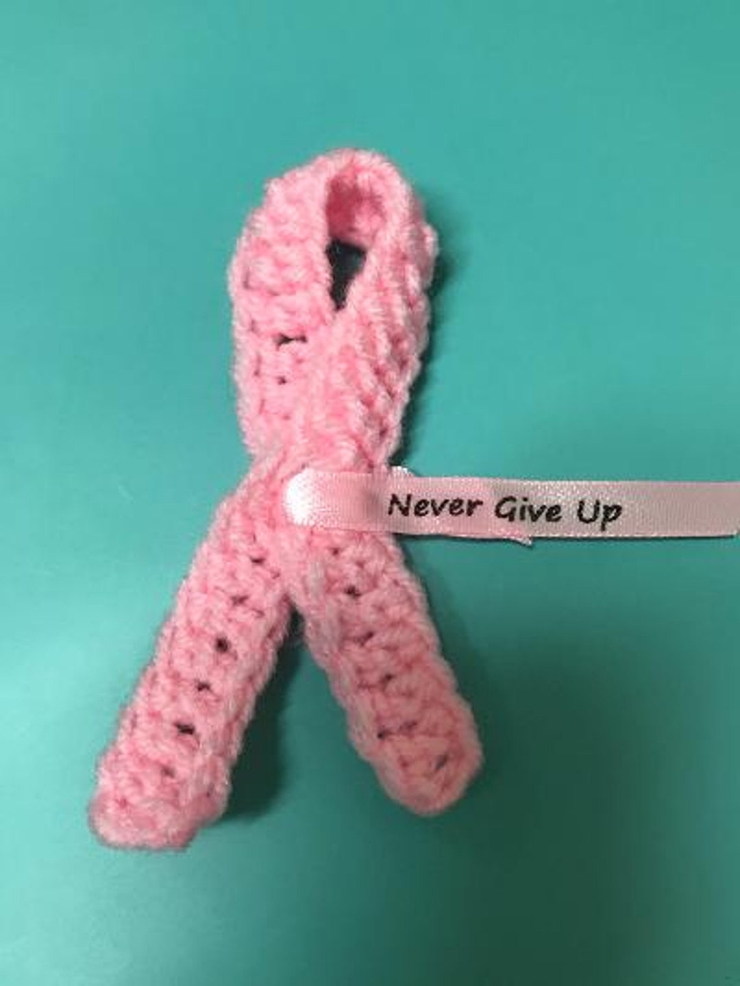 Crochet Awareness Ribbon With Personalized Touch - Pinback Option ...
