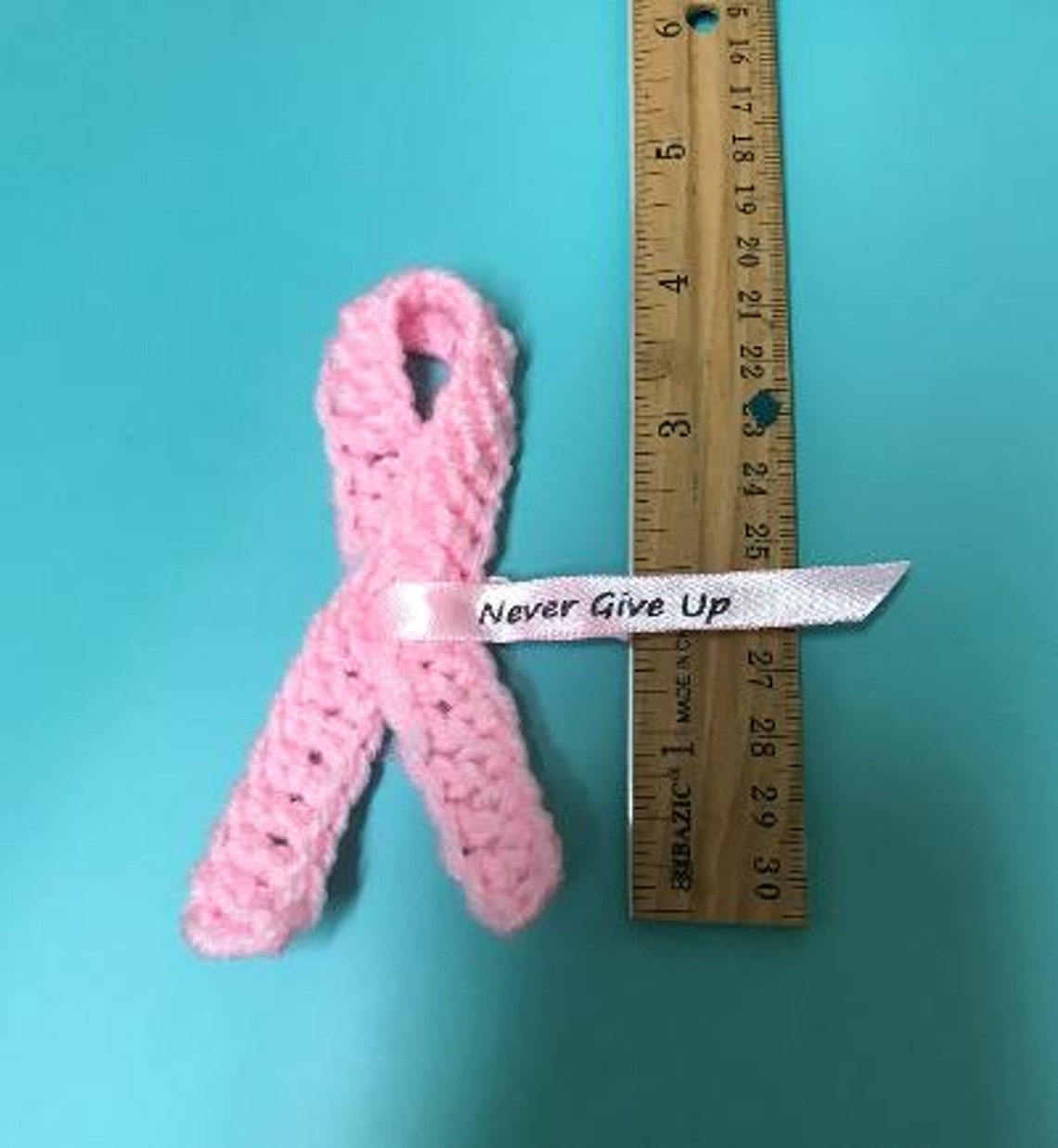 Crochet Awareness Ribbon With Personalized Ribbon Awareness - Etsy