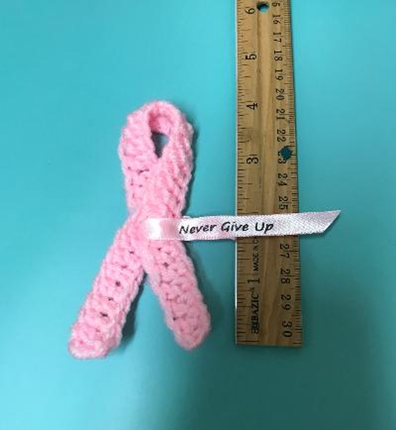 Crochet Awareness Ribbon With Personalized Ribbon Awareness - Etsy
