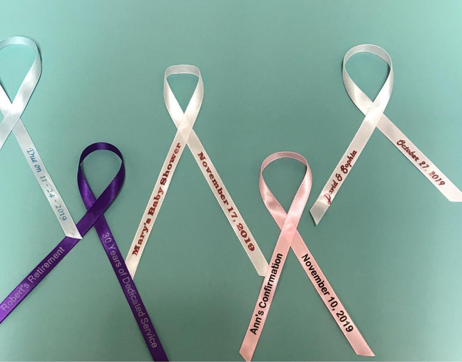Awareness Style Printed Favor Ribbons Personalized Ribbons | Etsy