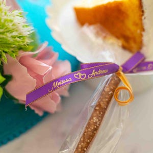 3/8" Gold Edged Printed Favor Ribbons: Custom Personalized Party ...