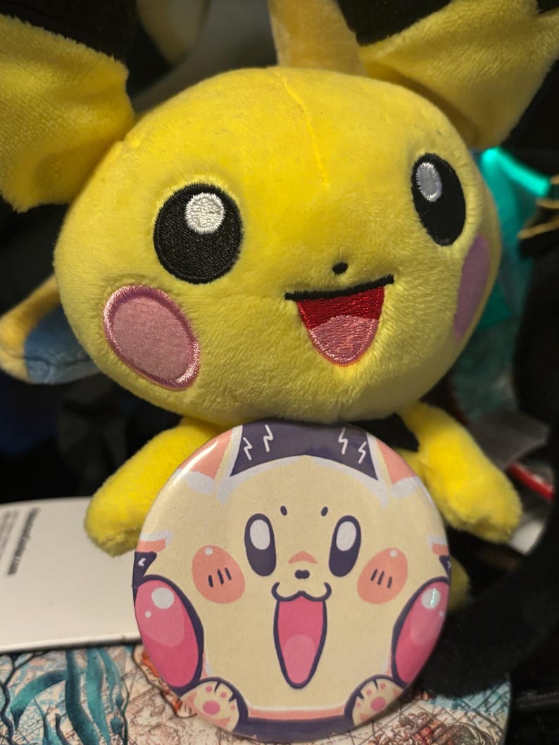 Silly PKMN Faces Pin Back Buttons - Etsy