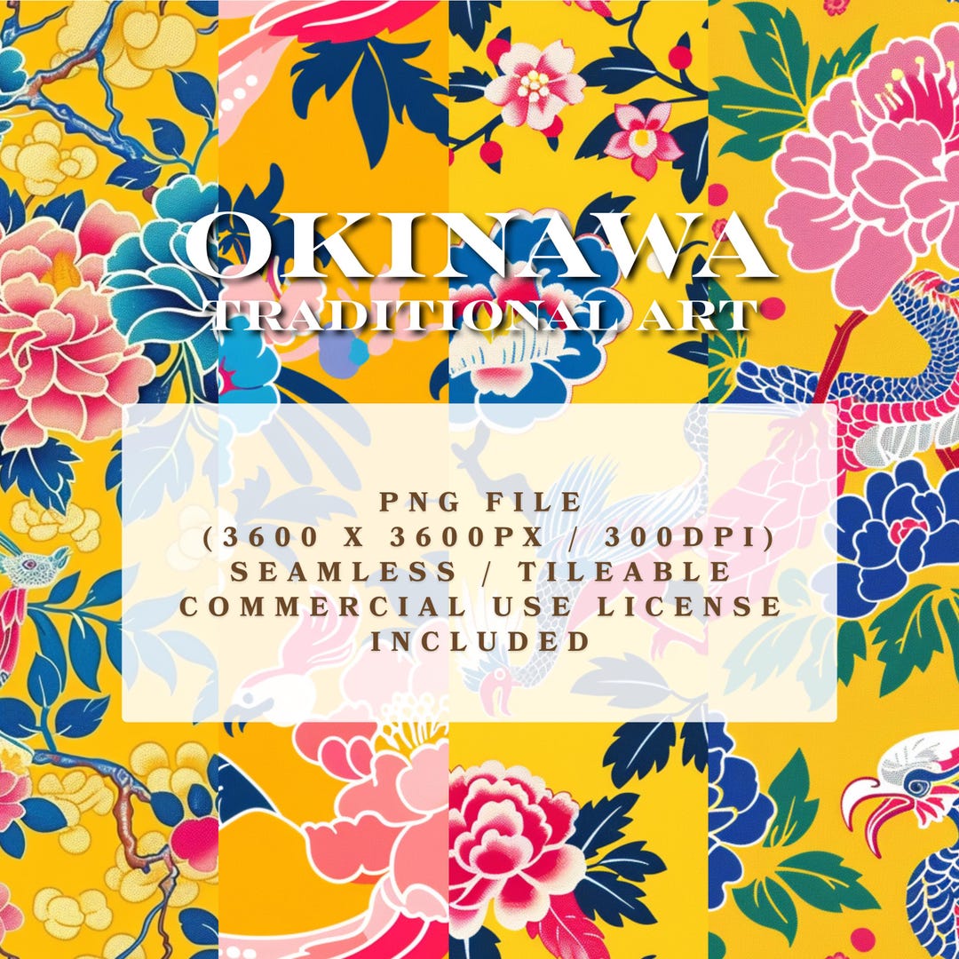 Okinawa Ryukyu Phoenix Bingata Pattern Bundle (digital Download) - Etsy