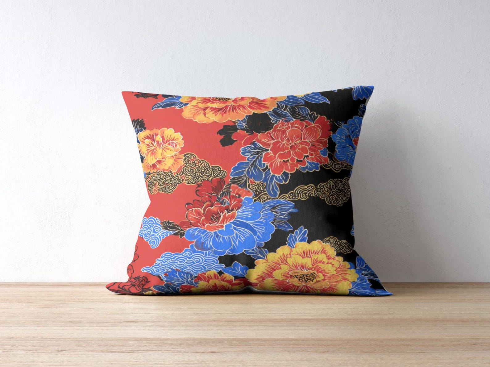 Okinawa Bingata Peony Pattern, Ryukyu Floral Surface Design (digital ...
