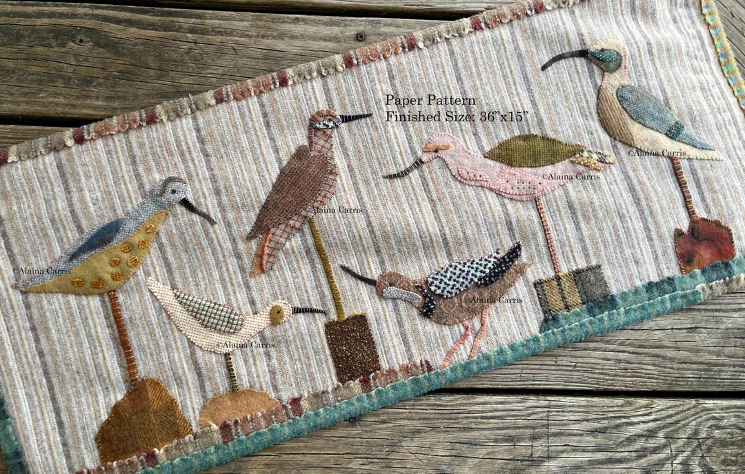 Feathered Beachcombers Shorebird Collection No. 3 Appliqué Embroidery ...