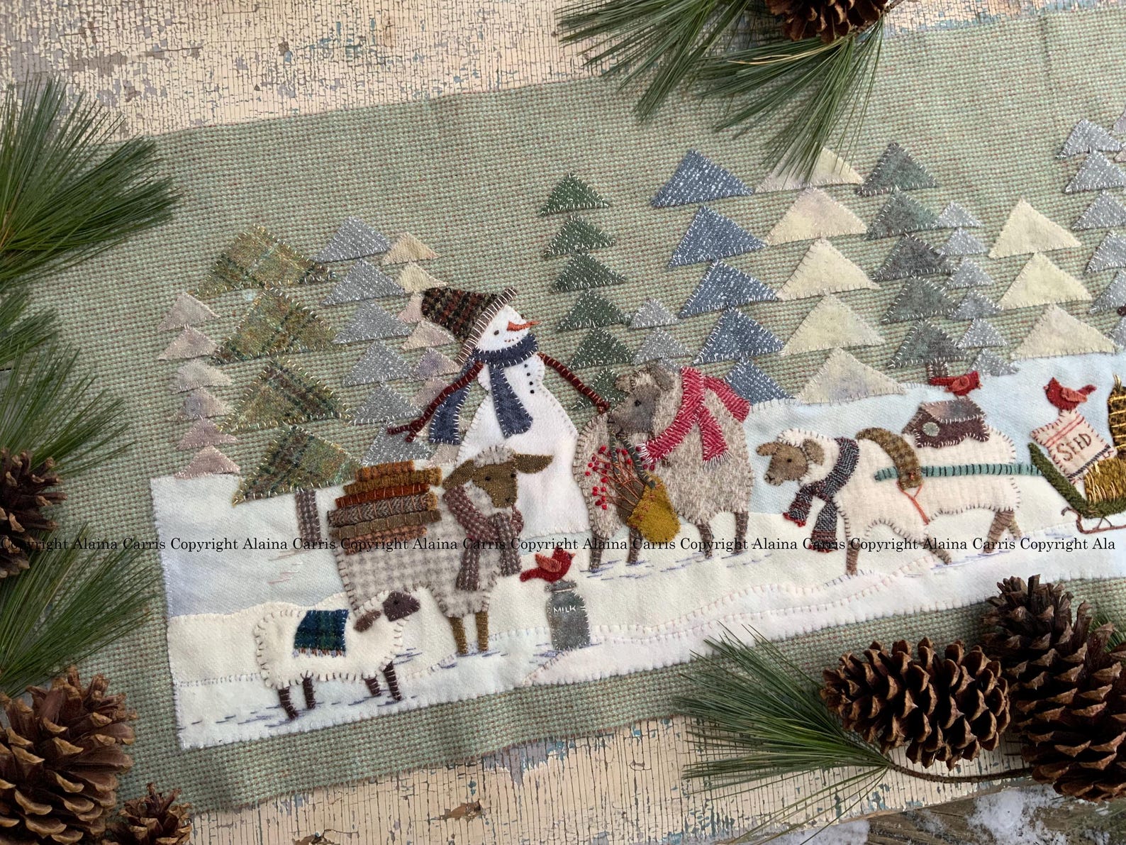 Winter Provisions Wool Appliqué Embroidery DIGITAL Download PDF PATTERN ...
