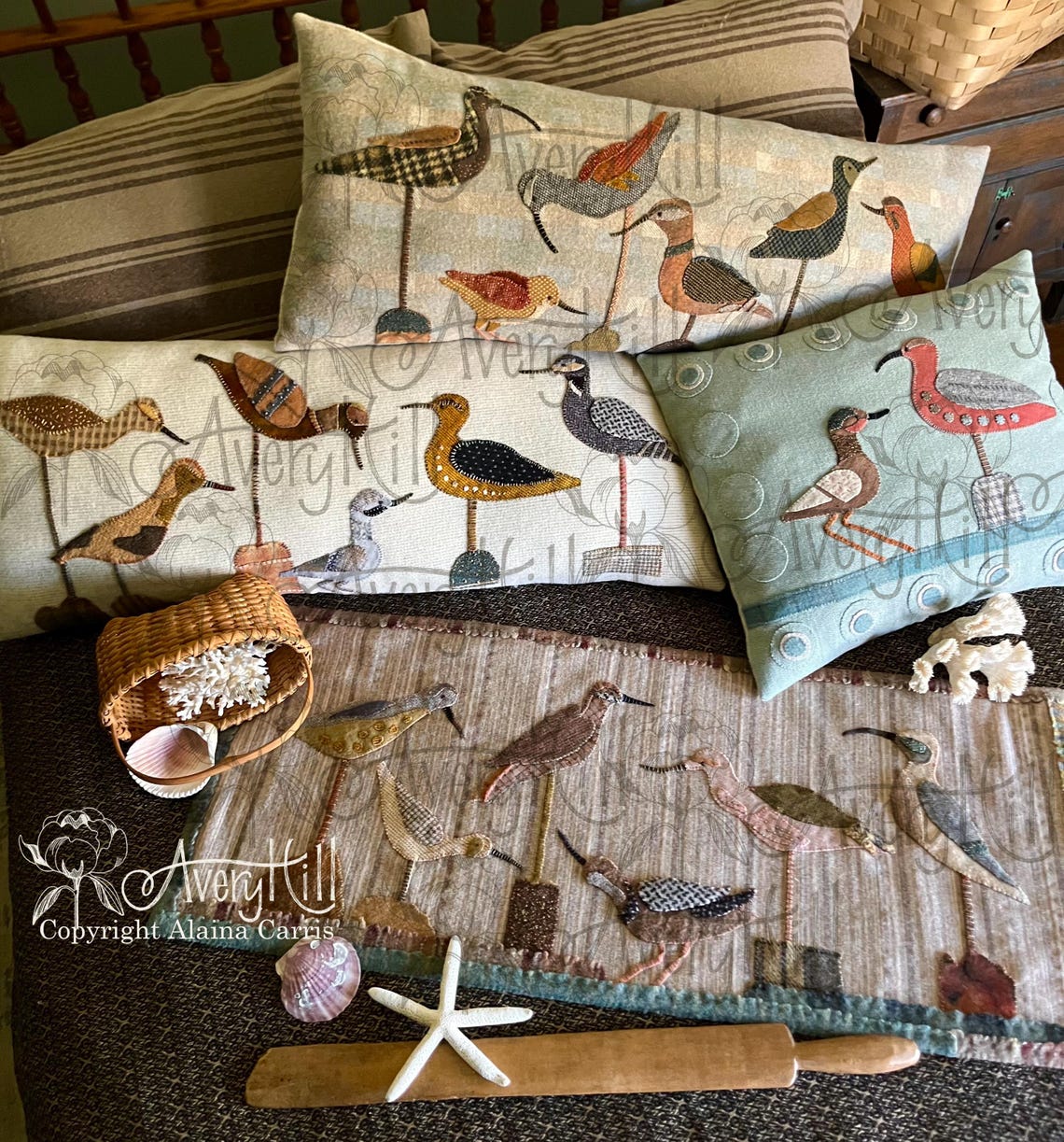 Feathered Beachcombers Shorebird Collection No. 3 Appliqué Embroidery ...