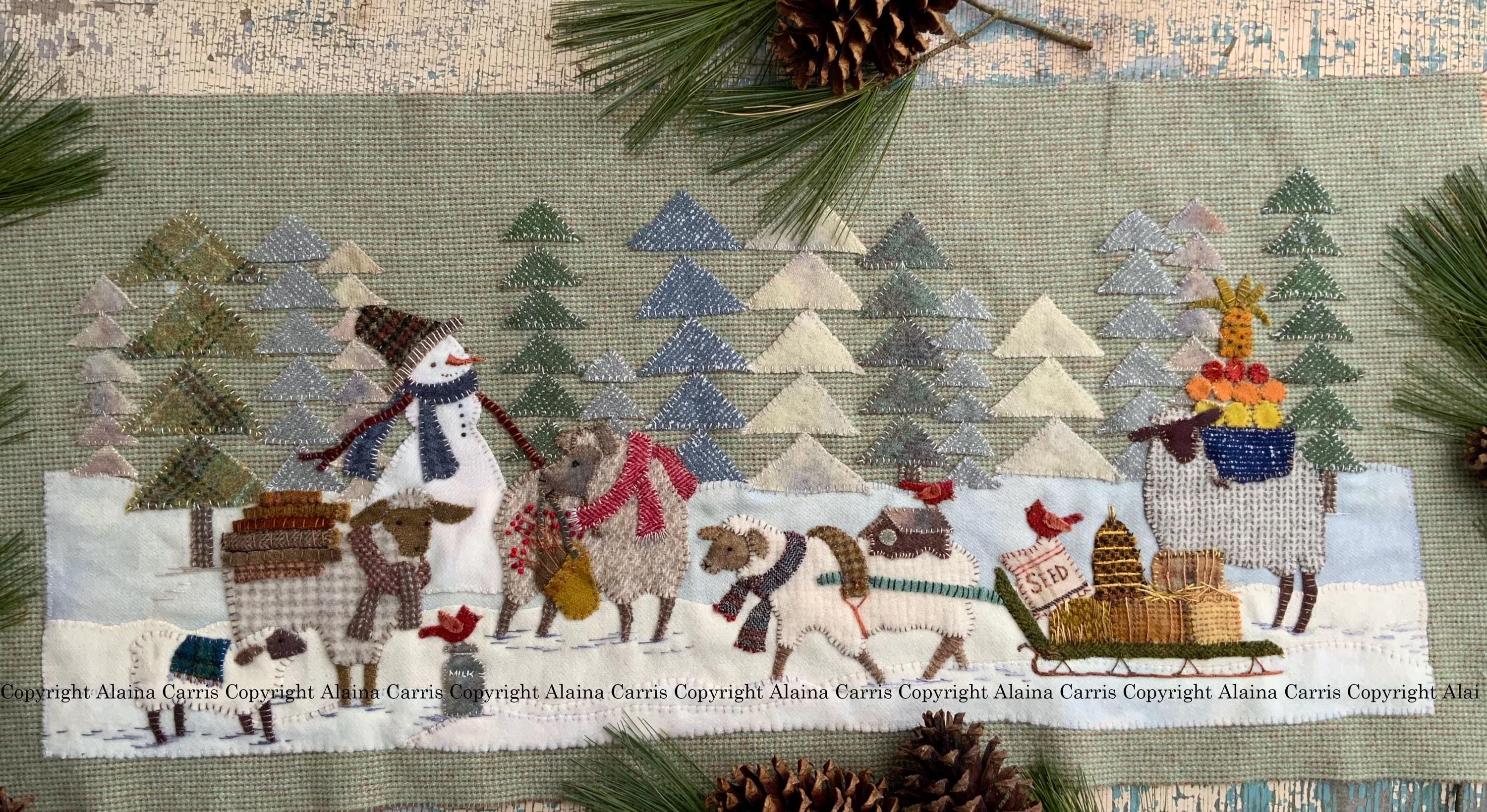Winter Provisions Wool Appliqué Embroidery DIGITAL Download PDF PATTERN ...