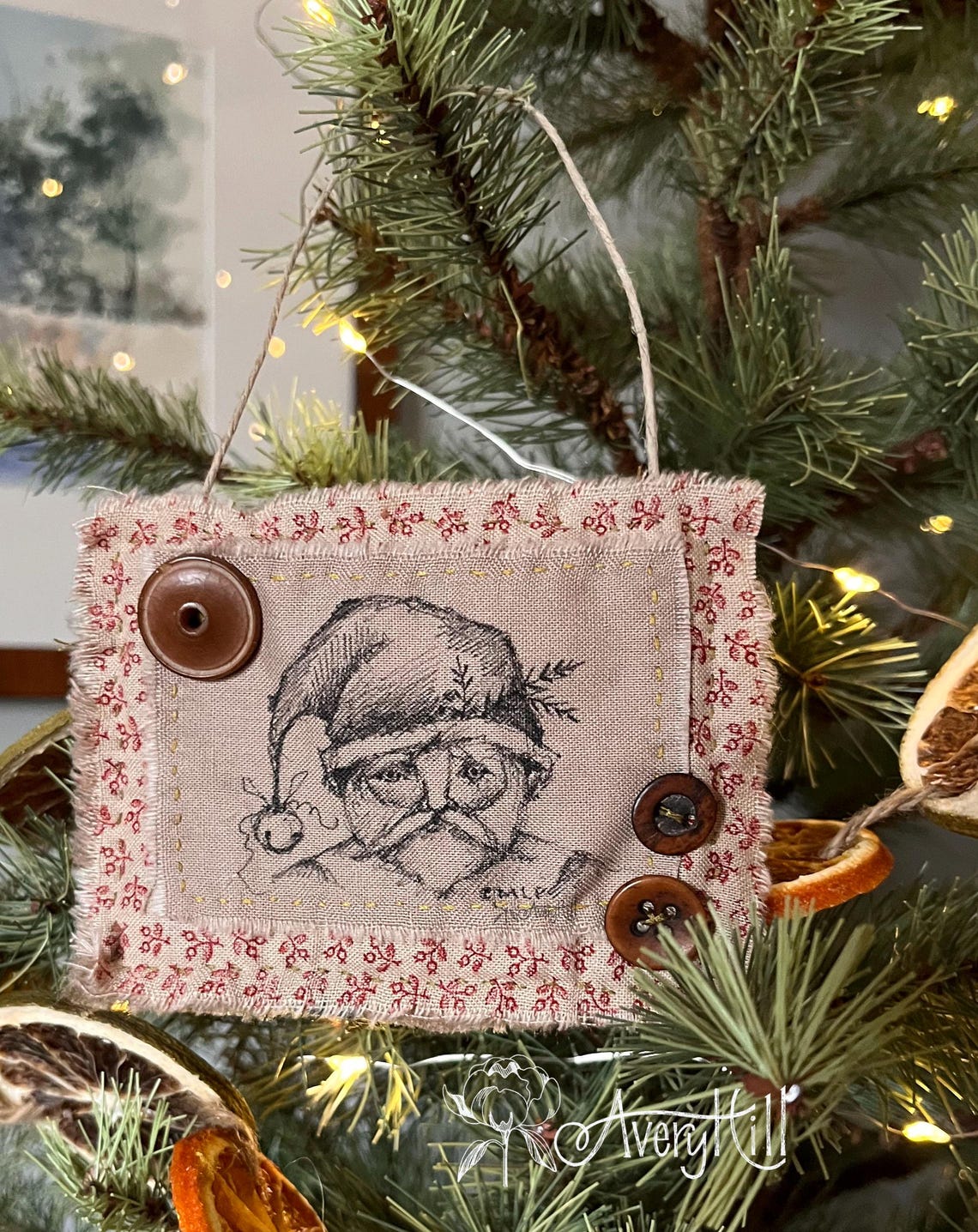 Michelle L. Palmer Santa Claus Christmas Ornament Holiday Hanging ...