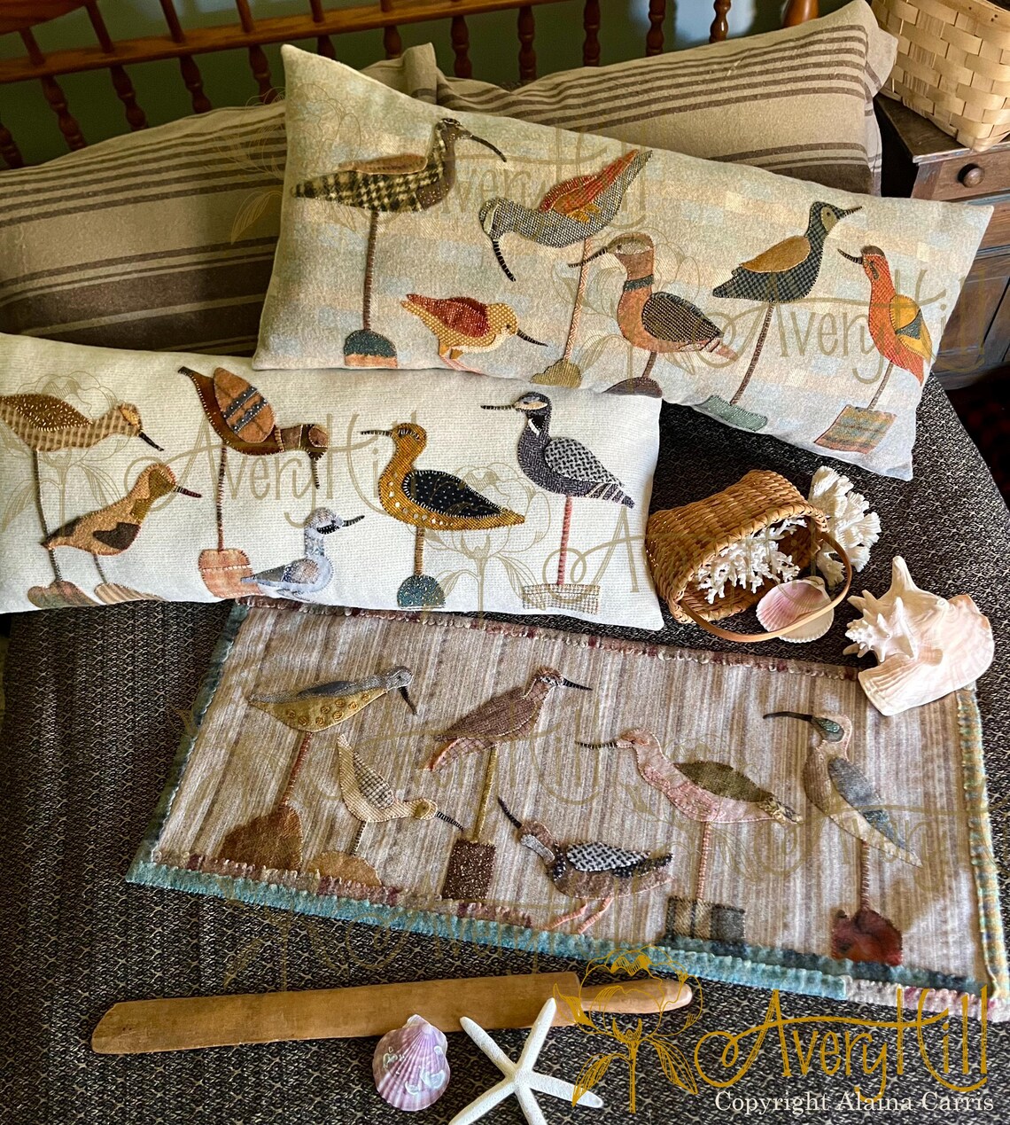 Feathered Beachcombers Shorebird Collection No. 3 Appliqué Embroidery ...