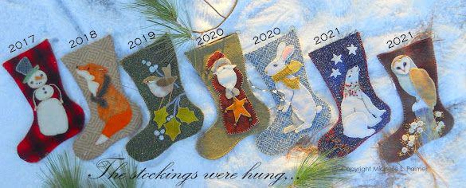 Snowman Stocking Wool Appliqué Embroidery DIGITAL Jpeg and PDF PATTERN ...