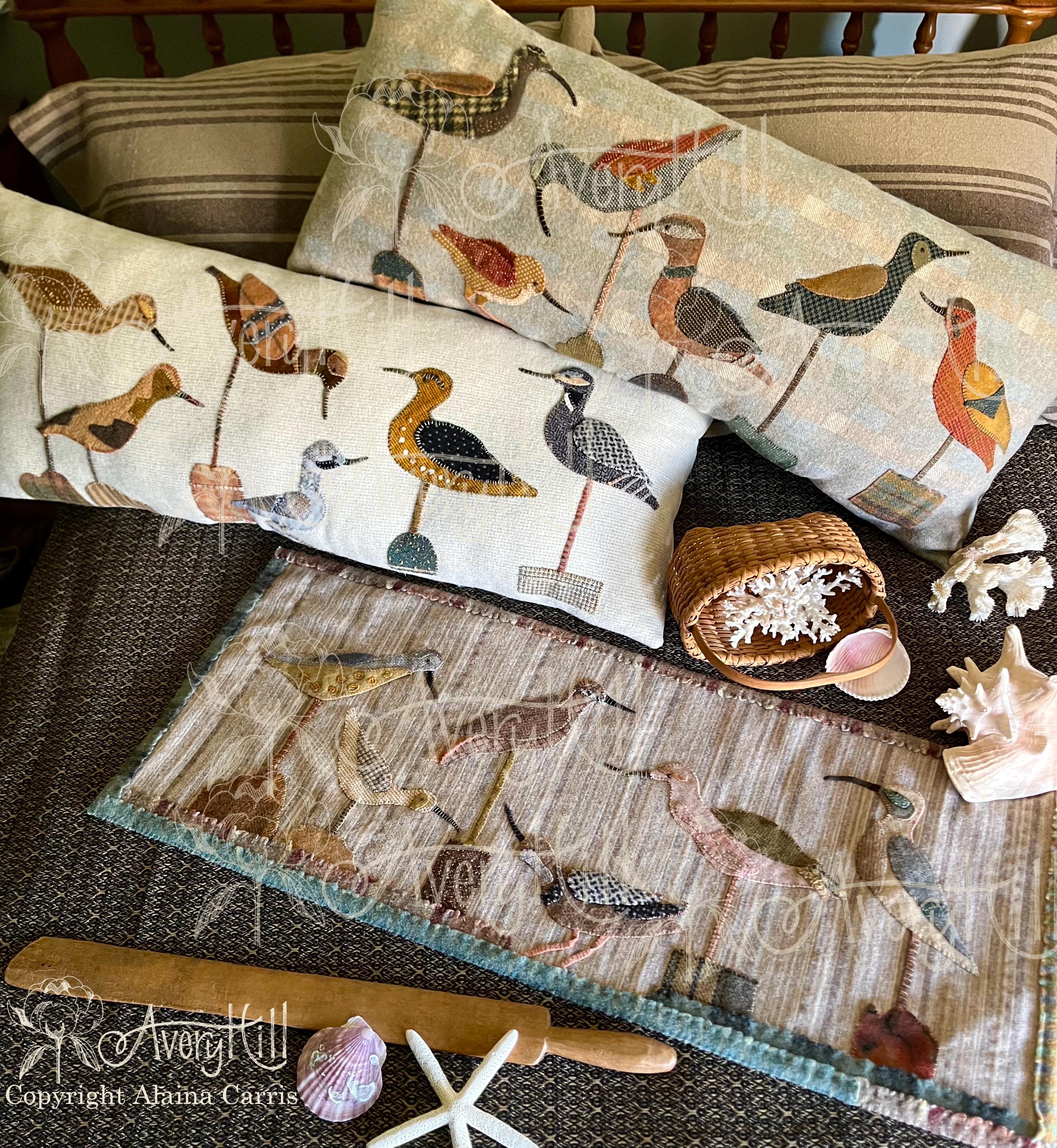 Wave Waders Shore Birds Collection 2 Wool Appliqué Embroidery DIGITAL ...