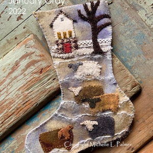 Meadow Sheep Stocking Wool Appliqué Embroidery DIGITAL Jpeg and PDF ...