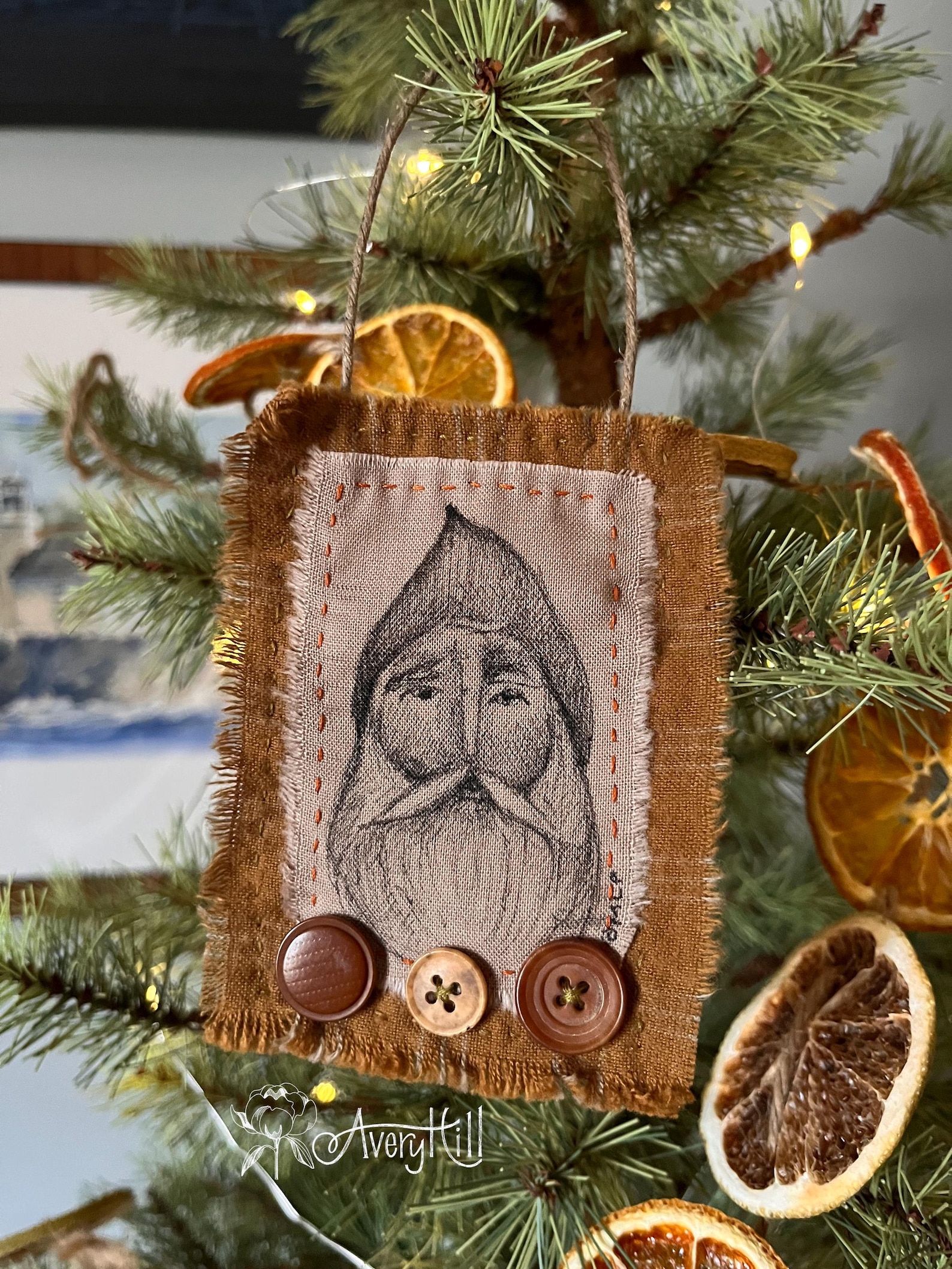 Michelle L. Palmer Santa Claus Christmas Ornament Holiday Hanging ...