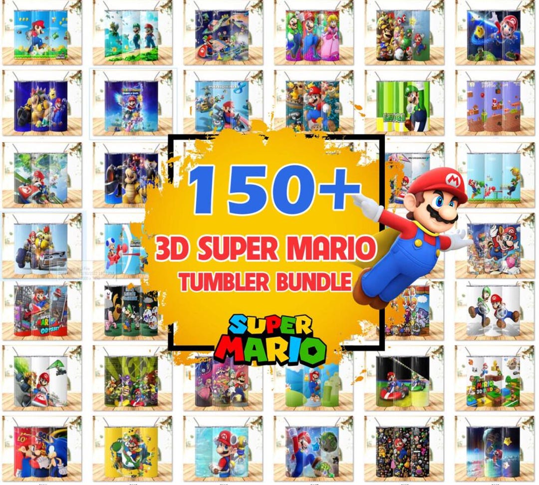 150+ Super Mario Bundle, Mario Tumbler Png, Video Game Tumbler Png ...