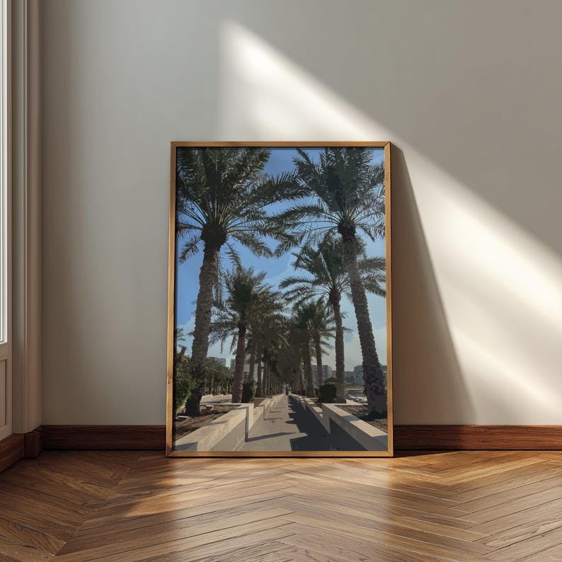 Palm Tree Path Art | Wall Art Print | Digital Download - Etsy UK