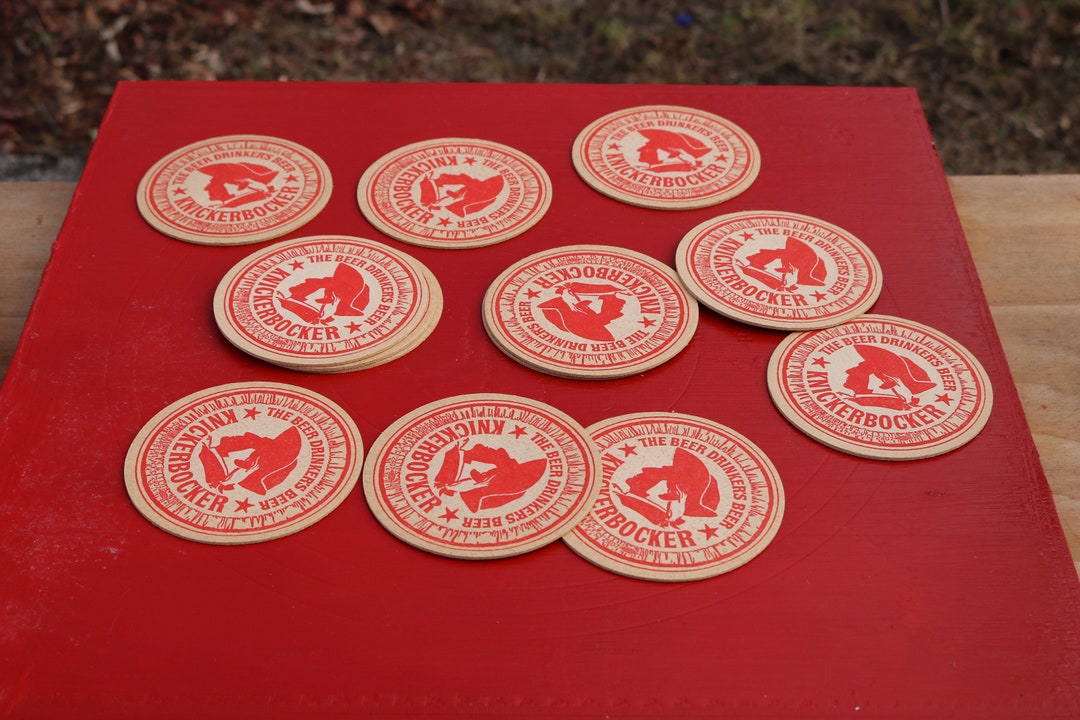 Set of 13 Vintage KNICKERBOCKER the Beer Drinkers Beer Coasters Marked ...