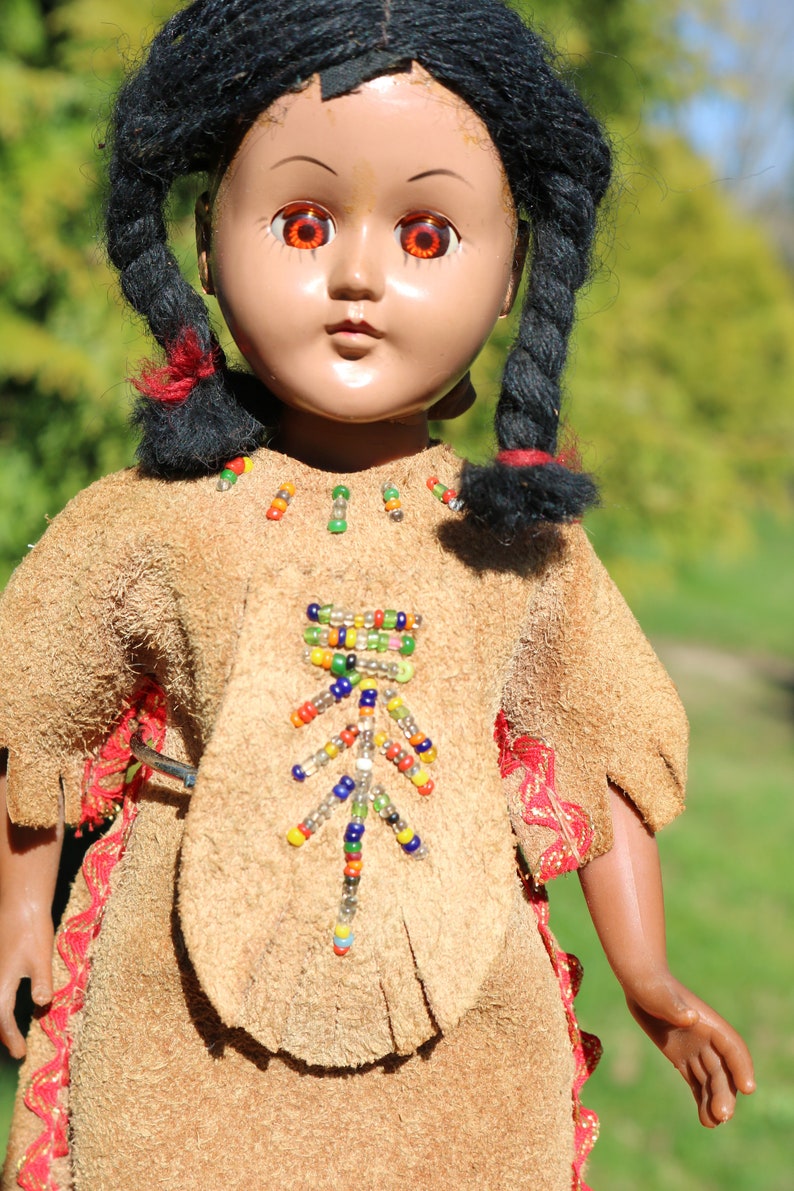 Set of Three Vintage Native American Canadian Dolls Great | Etsy