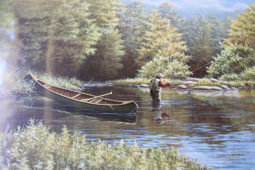 80s 90s PACO YOUNG PRINT Signed by Artist Secret Pool American Western ...