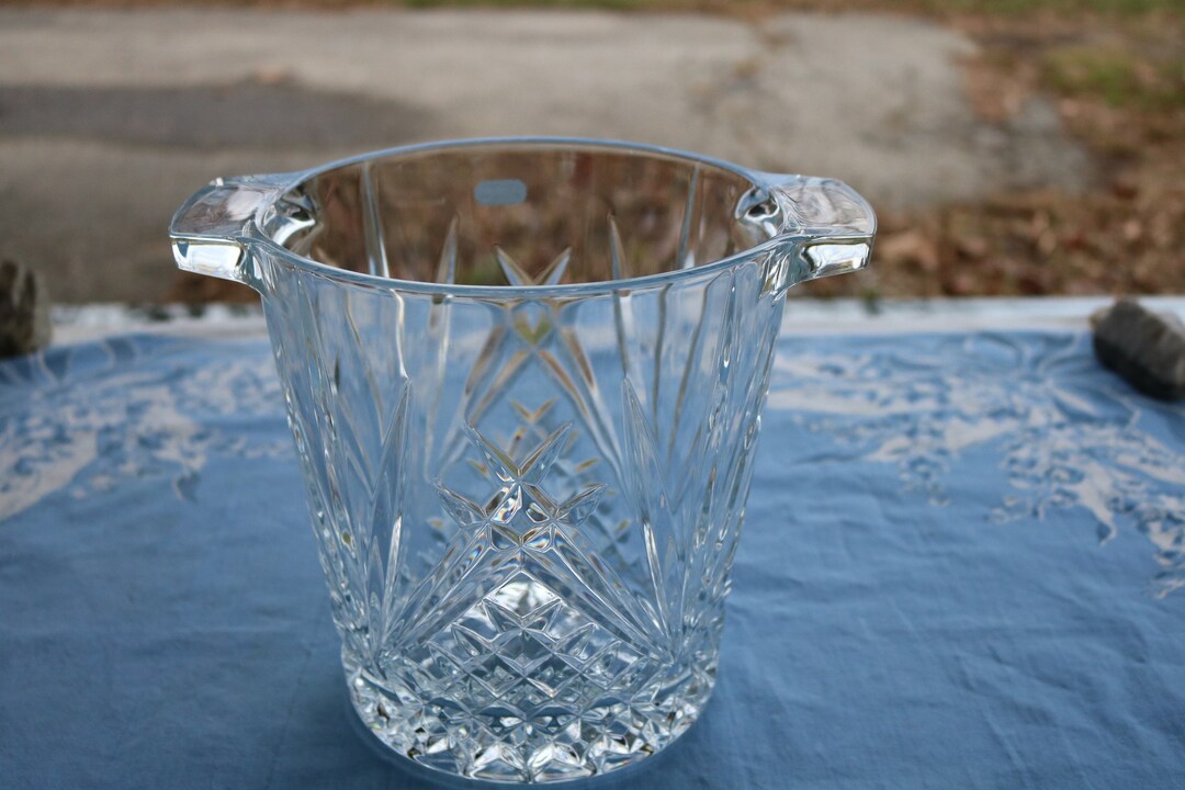 90s J. G. Durand Lead Cut Crystal ICE BUCKET Large France Cristal Au ...